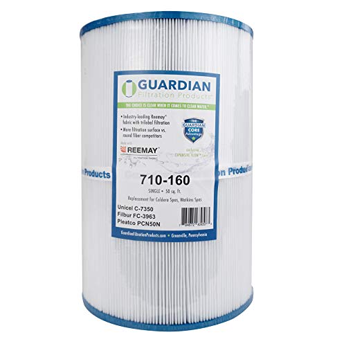 Guardian Filtration Products 710-160-01 Pool Spa Filter Replaces Caldera Spa 50 2003- C-7350,FC-3963 Unicel C7350, Pleatco Pcn50N, Watkins