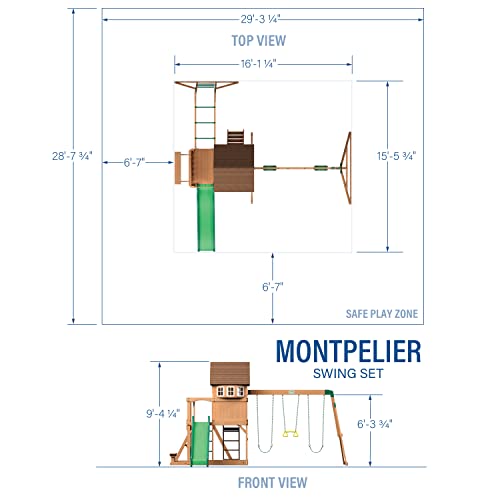 Backyard Discovery Montpelier All Cedar Wood Playset Swing Set