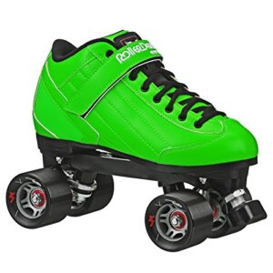 stomp factor 5 black quad skates color green size 4