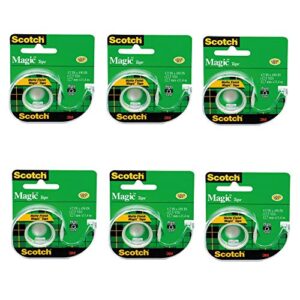 scotch magic tape, 1/2 x 450 inches, 6 pack