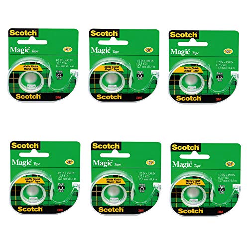 Scotch Magic Tape, 1/2 x 450 Inches, 6 Pack