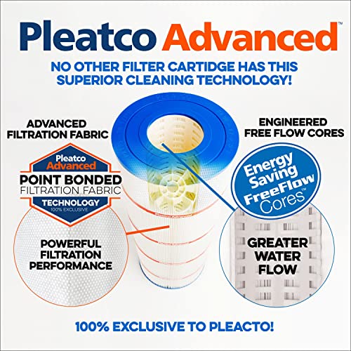 Pleatco Filtration PA76-EC Pool Filter Cartridge Replacement for Unicel: C-8411, Filbur: FC-1256, OEM Part Numbers: CX760-RE, White