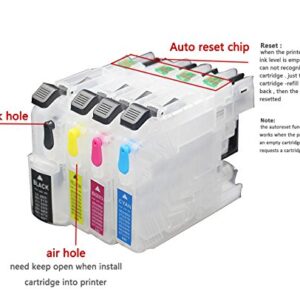 UniPrint LC203 Empty refillable Ink Cartridge Compatible for Brother MFC-J460DW J480DW J485DW J680DW J880DW J885DW Printer with ARC chip