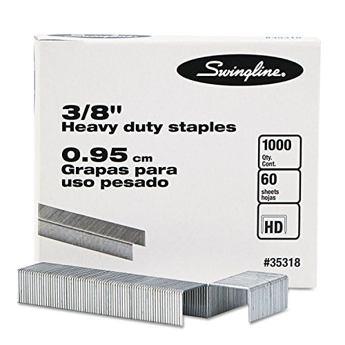 Swingline S.F. 13 Heavy-Duty 3/8 inch Leg Staples, 60-Sheet Capacity, 1000/Box