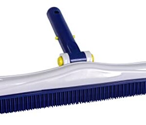 Aqua EZ 16-in Rubber Bristled Pool Wall Brush Safe for Vinyl, Fiberglass, Plaster and Concrete Surfaces