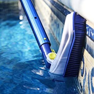 Aqua EZ 16-in Rubber Bristled Pool Wall Brush Safe for Vinyl, Fiberglass, Plaster and Concrete Surfaces