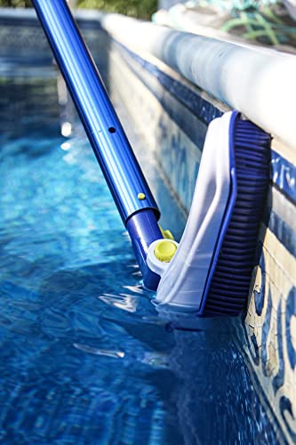 Aqua EZ 16-in Rubber Bristled Pool Wall Brush Safe for Vinyl, Fiberglass, Plaster and Concrete Surfaces