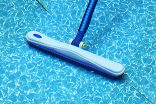 Aqua EZ 16-in Rubber Bristled Pool Wall Brush Safe for Vinyl, Fiberglass, Plaster and Concrete Surfaces