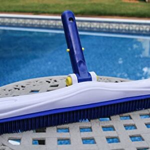 Aqua EZ 16-in Rubber Bristled Pool Wall Brush Safe for Vinyl, Fiberglass, Plaster and Concrete Surfaces