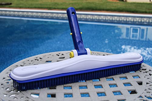 Aqua EZ 16-in Rubber Bristled Pool Wall Brush Safe for Vinyl, Fiberglass, Plaster and Concrete Surfaces