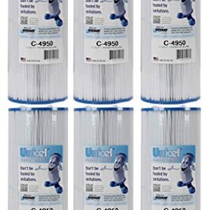 Unicel C-4950 Hot Tub and Spa 50 Sq. Ft. Replacement Filter Cartridge for C-4326 and C-4625 cartridges (6 Pack)