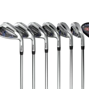 Cobra Golf 2022 LTDX One Length Combo Iron Set Chrome-Red-Blue (Men's, Right Hand, KBS PGI 75, Reg Flex, 5-GW)