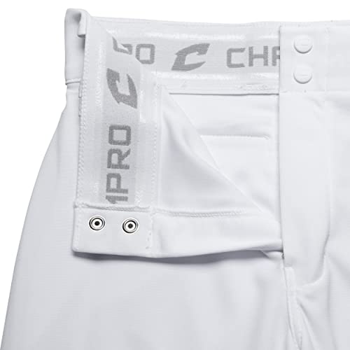 CHAMPRO Triple Crown Knicker Style Youth Baseball Pants in Solid Color with Reinforced Sliding Areas, White, Youth Large