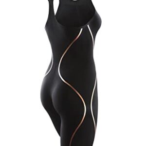 Speedo Women's Fastskin LZR Pure Intent Closed Back Kneeskin Black/Rose Gold 26