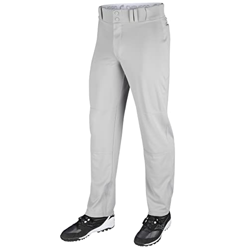 CHAMPRO Triple Crown Open Botton Pant, GREY, Medium