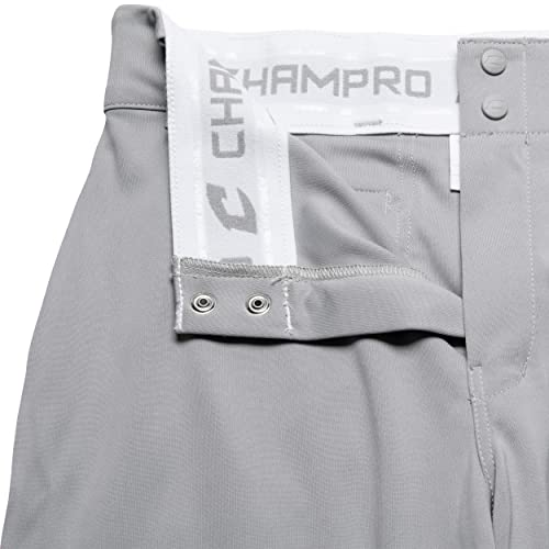 CHAMPRO Triple Crown Open Botton Pant, GREY, Medium