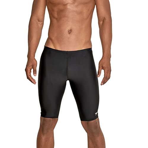 Speedo Men's Standard Swimsuit Jammer Eco ProLT Team Colors, Solid Black, 40