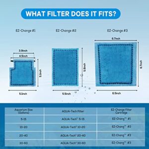 xbbwmrs 9 PCS Aquarium Filter Cartridge for Aqua-Tech EZ-Change #1 Fish Tank Filter Cartridge Fits Aqua-Teach 5-15 Power Filter