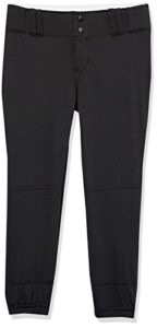 tournament traditional low-rise softball pants, girls’ x-large, black