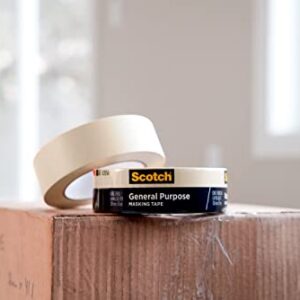 Scotch General Purpose Masking Tape, Tan, Tape for Labeling, Bundling and General Use, Multi-Surface Adhesive Tape, 1.41 Inches x 60 Yards, 1 Roll