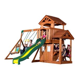 backyard discovery tanglewood all cedar wood playset swing set