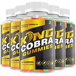 sigma times (5 pack) king cobra gummies for men formula (300 gummies)