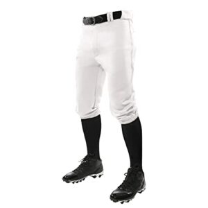 champro boys’ mvp youth baseball knickers, white, large