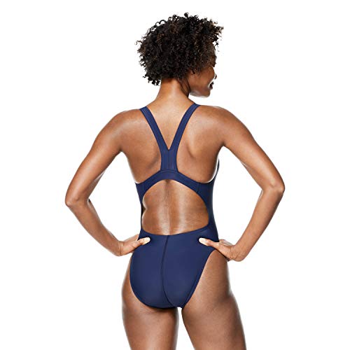 Speedo Women's Swimsuit One Piece PowerFlex Super Pro Solid Adult Speedo Navy, 28