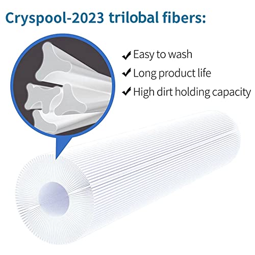 Cryspool Pool Filter Cartridge Compatible with Hayward CX1280RE,SwimClear C5025, C5030,C5000, PA131-PAK4, Unicel C-7494, C5020,Filbur FC-1227, 4 ×131 sq.ft, 4 Pack