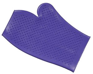 jt international tough 1 rubber grooming gloves, purple