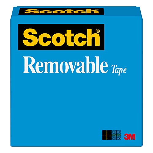 Scotch Removable Tape, 1/2 in x 1,296 in, 1 Box/Pack, Post-it Technology (811)