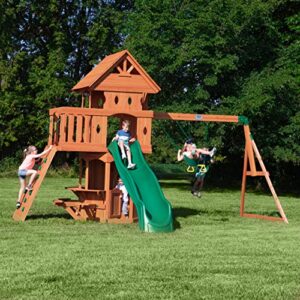 backyard discovery woodland all cedar wood playset swing set