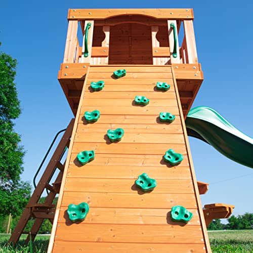 Backyard Discovery Woodland All Cedar Wood Playset Swing Set