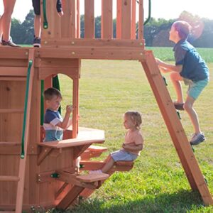 Backyard Discovery Woodland All Cedar Wood Playset Swing Set