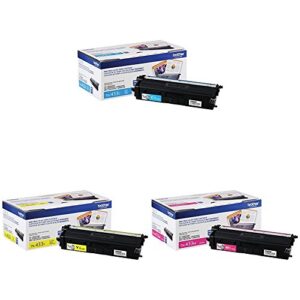 brother genuine high yield toner -cartridge set – cyan, magenta and yellow color toner (tn-433c, tn-433m, tn-433y)