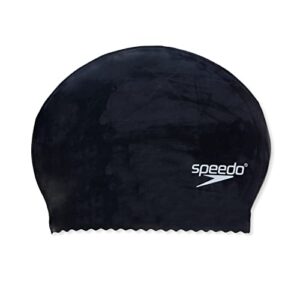 speedo unisex swim cap latex speedo black one size