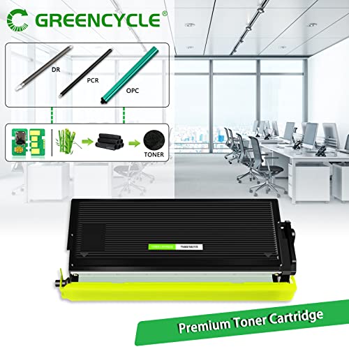 greencycle TN560 Toner Cartridge DR500 Drum Unit Set Compatible for Brother DCP-8020 DCP-8025DN HL-5070DN HL-1850 HL-1650N MFC-8420 MFC-8820 Printer (2 Toner, 1 Drum)