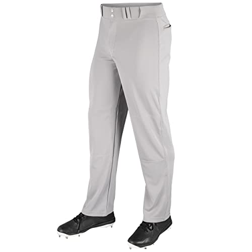 CHAMPRO mens Ob Loose-fit MVP Open Bottom Relaxed Fit Baseball Pant, Grey, Medium US