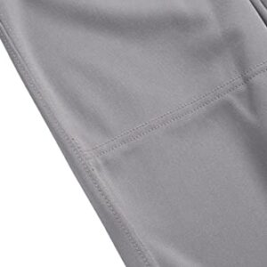 CHAMPRO mens Ob Loose-fit MVP Open Bottom Relaxed Fit Baseball Pant, Grey, Medium US