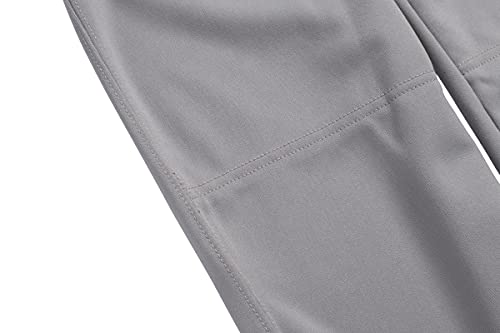 CHAMPRO mens Ob Loose-fit MVP Open Bottom Relaxed Fit Baseball Pant, Grey, Medium US