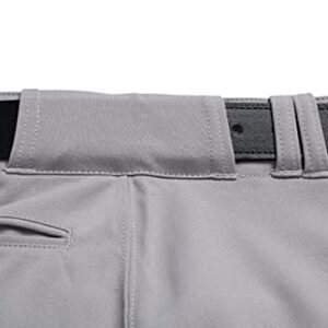 CHAMPRO mens Ob Loose-fit MVP Open Bottom Relaxed Fit Baseball Pant, Grey, Medium US