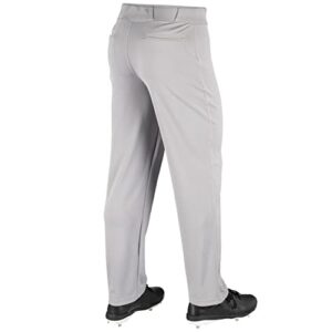 CHAMPRO mens Ob Loose-fit MVP Open Bottom Relaxed Fit Baseball Pant, Grey, Medium US