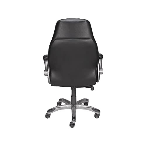 STAPLES 923571 Torrent Bonded Leather Managers Chair Black