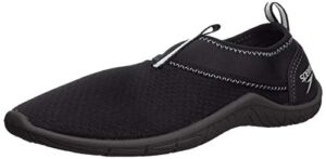 speedo women’s tidal cruiser water shoes black/white 8