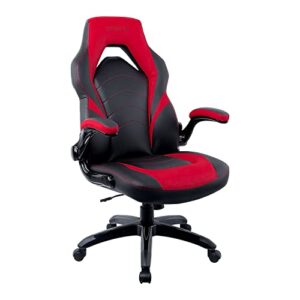 staples 2710774 gaming chair black and red