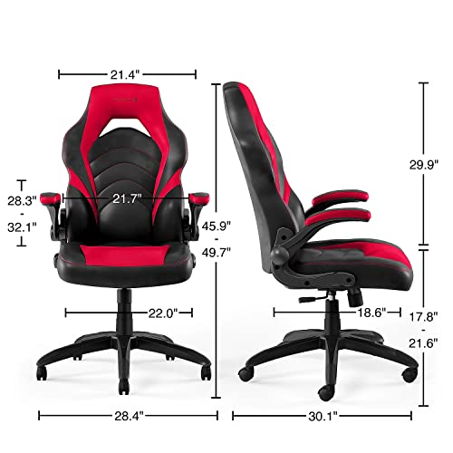 STAPLES 2710774 Gaming Chair Black and Red