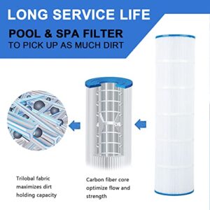 PELLUCID Pool Filter Compatible with Jandy CL 460, CV460, Unicel C-7468, Pleatco PJAN115, Filbur FC-0810, Easy to Clean and Reuse, Advanced Filtration System for Longer Life, 4 Pack