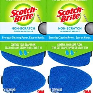 Multi Purpose Non Scratch Dish Wand Refills by Scotch Brite Blue 6 Pack