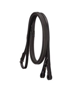 silverfox flat rubber grip reins black