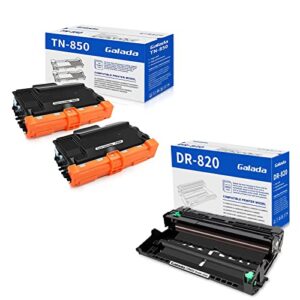 galada compatible drum unit & toner cartridge bundle replacement for brother dr820 dr-820 & tn850 tn-850 tn820 tn-820 tn-880 for hl-l5200dw hl-l6200dw hl-l6200dwt mfc-l5700dw mfc-l5800dw mfc-l5850dw m